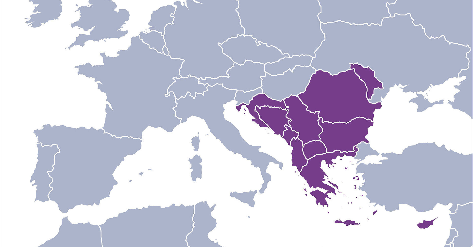 Southeastern Europe Map Southern Europe Countries Territories